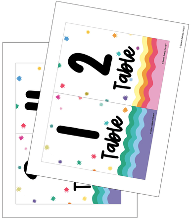 Retro Remix Free Table Numbers | Carson Dellosa