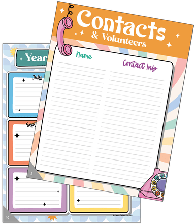 Retro Remix Free Teacher Organizers | Carson Dellosa