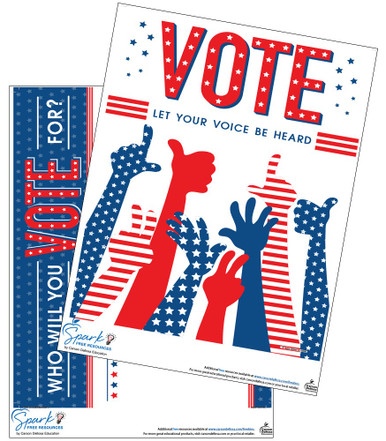 VOTE Let Your Voice Be Heard Free Classroom Décor
