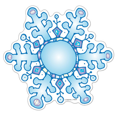 Grade PK-8 Snowflakes DJ Inkers Cut-Outs