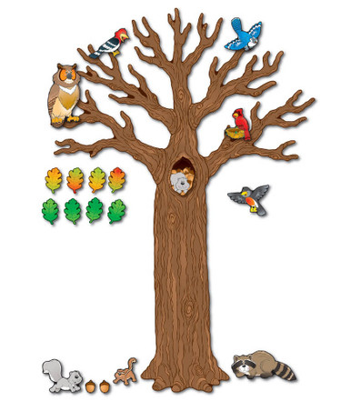 Grade K-5 Big Tree with Animals Bulletin Board Set