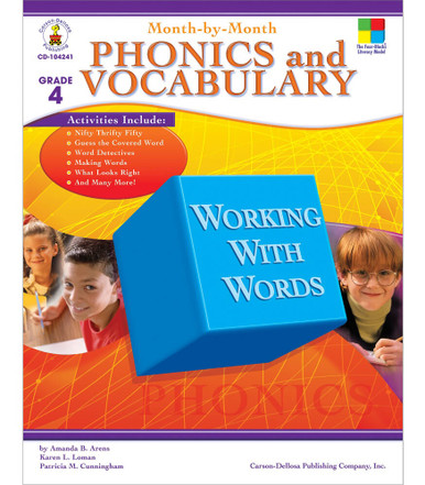 Month-by-Month Phonics and Vocabulary Resource Book Grade 4 eBook