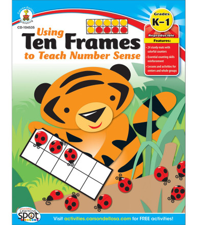 Grade K-1 Using Ten Frames to Teach Number Sense Resource Book Paperback
