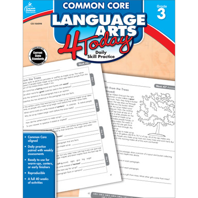 Grade 3 Common Core Language Arts 4 Today Workbook eBook (PDF)
