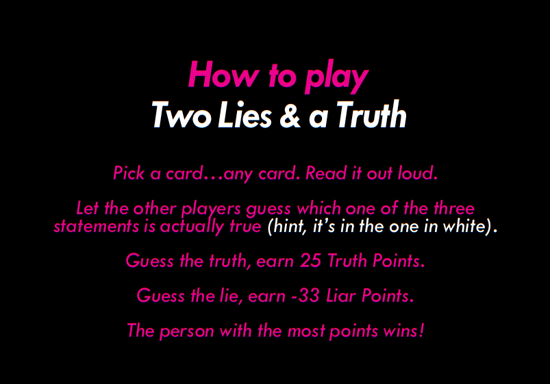 Two Lies & a Truth