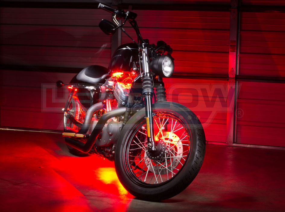 LEDGlow | Red Motorcycle LED Lights