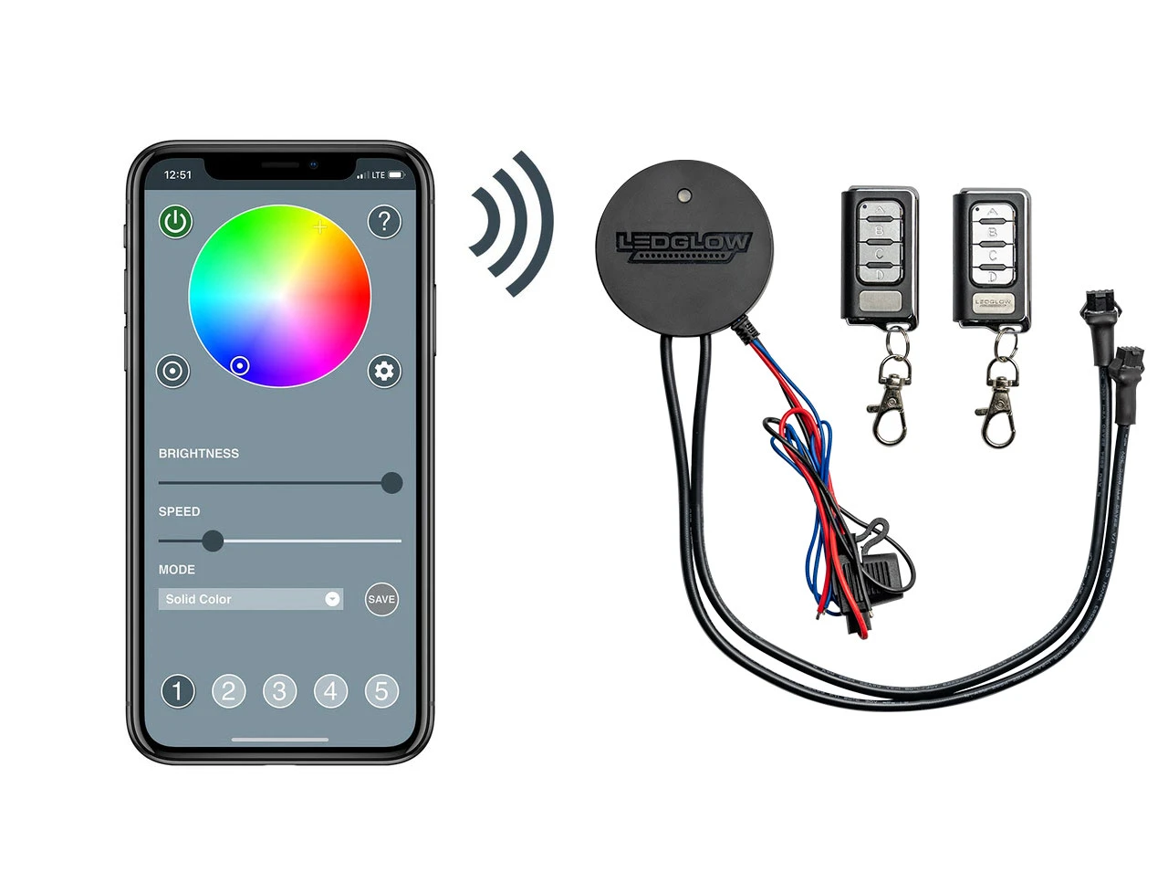 LEDGlow | Bluetooth Advanced Million Color Motorcycle Control Box with ...