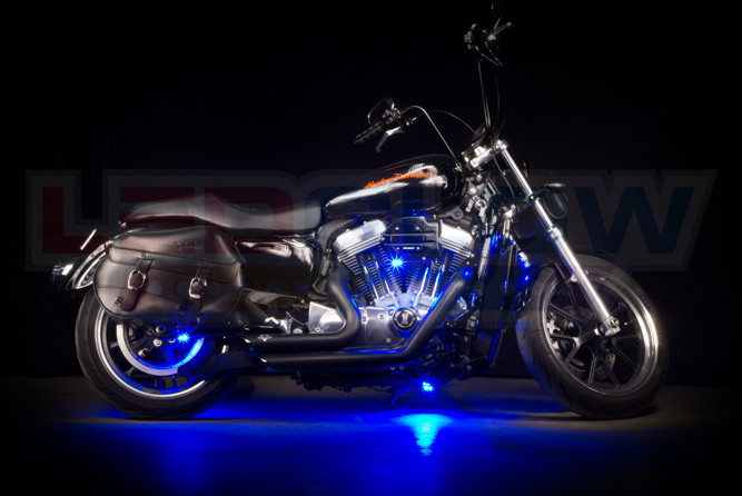 LEDGlow Motorcycle LED Lights | Blue LED Pod Lighting Kit