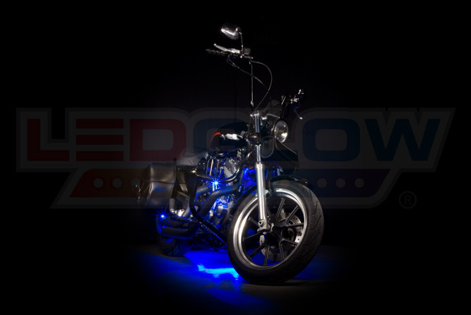 LEDGlow Motorcycle LED Lights | Blue LED Pod Lighting Kit