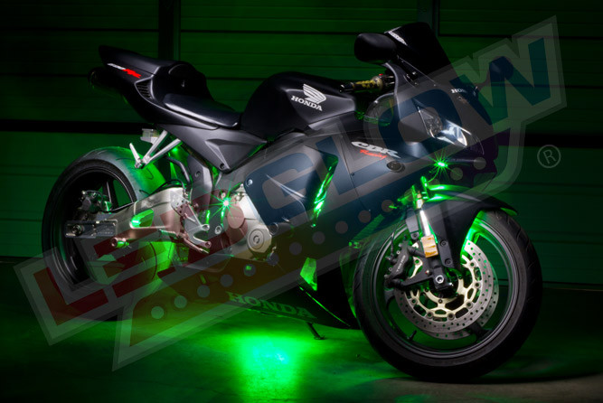 Motorcycle LED Lights | Advanced Mini Green LED Motorcycle Lights