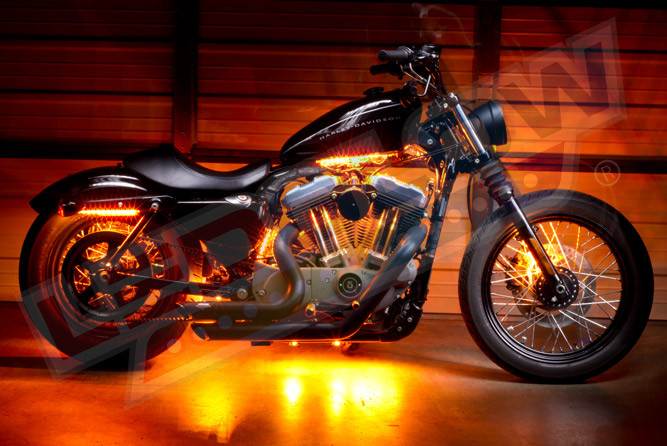 LEDGlow | Advanced Orange LED Mini Motorcycle Lighting Kit
