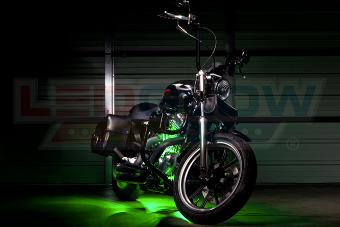 Motorcycle Pod Lights - Green