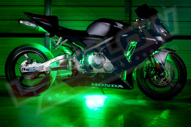 Motorcycle LED Lights | Advanced Mini Green LED Motorcycle Lights