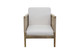 Evon Sofa Chair Mango Wood and Jute in Natural Color Cushions in ...