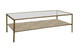 Thomastown Evon Glass Top Jute Coffee Table| Roomlane