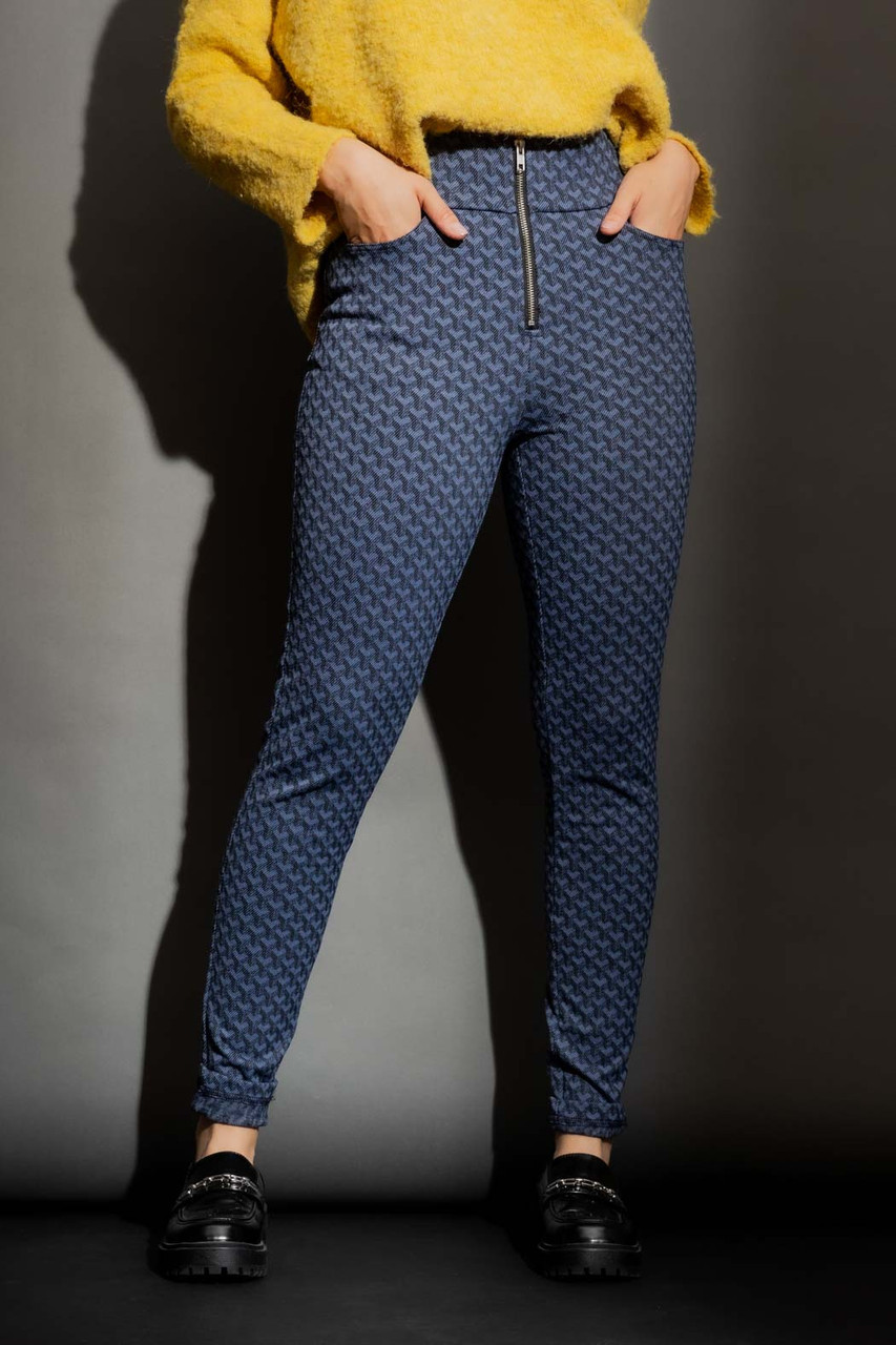 Denim Hearts High Waist Zip Pant | Women's Slim Leg Pants