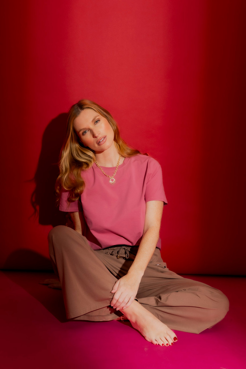 Rose Crew Neck T-Shirt | Women's T-shirts