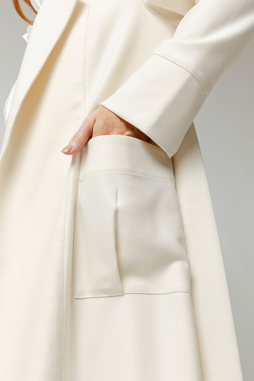 Ivory Twill Trench Coat - Motto