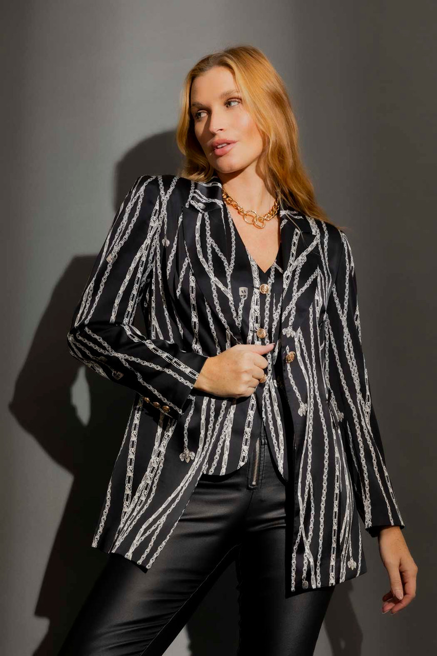 Black Chains Print Blazer | Shop Women's Stylish Blazers Online