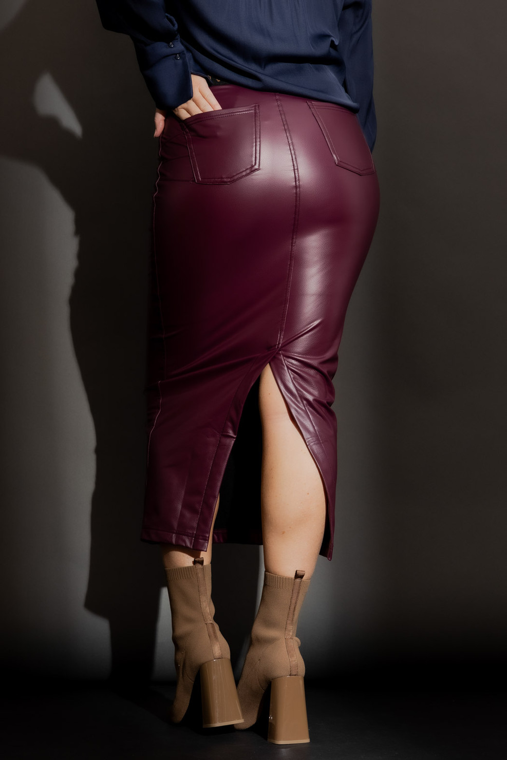 Burgundy Croc Coated Miracle Skirt 2.0 | The Viral Miracle Skirt