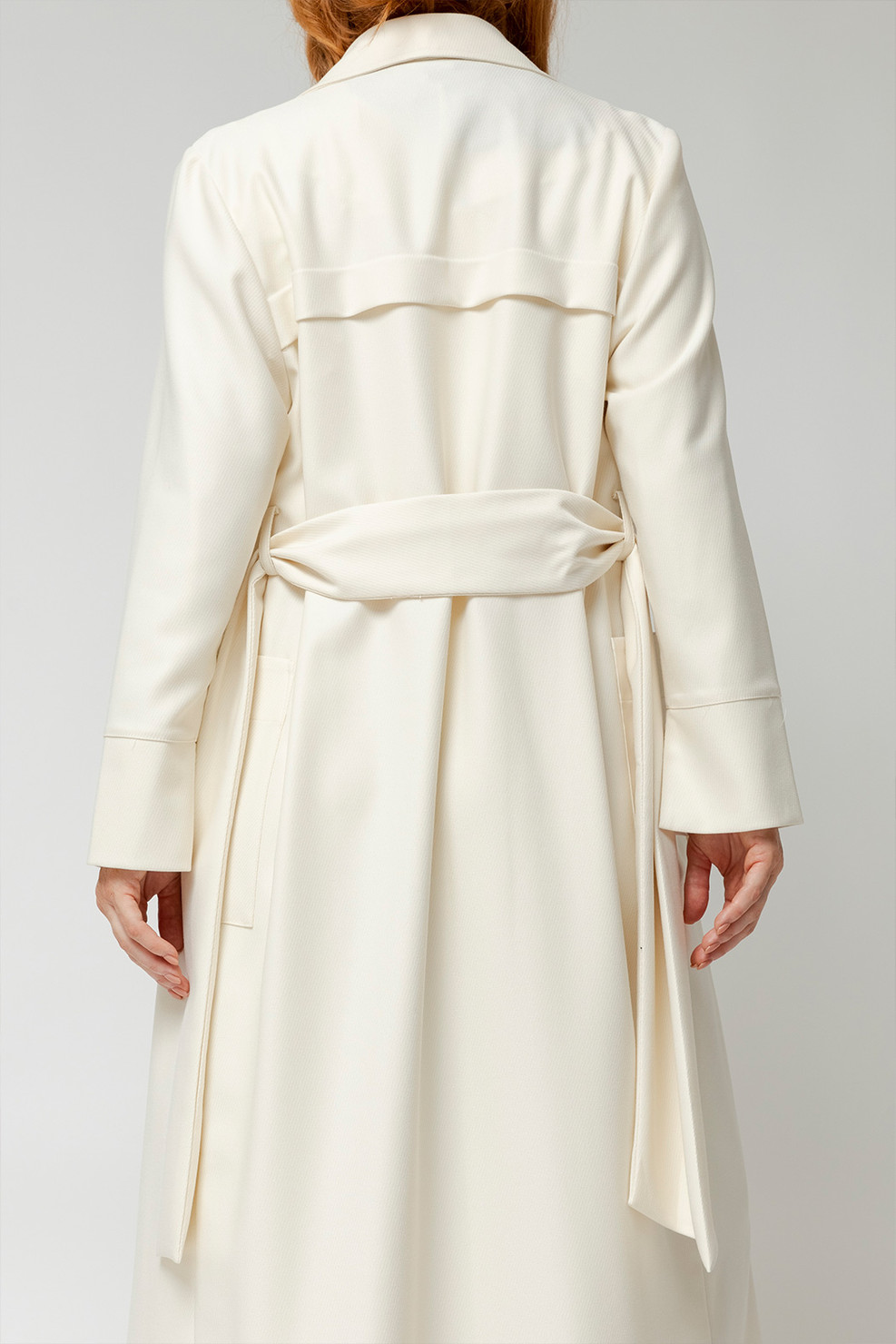 Ivory Twill Trench Coat - Motto