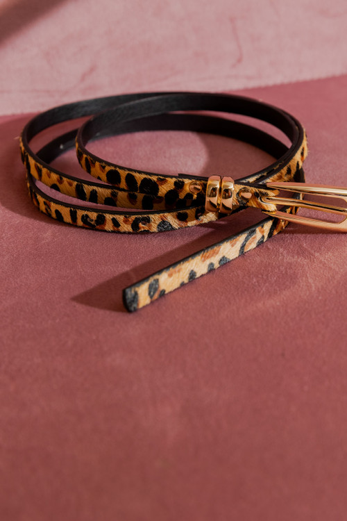 Thin Leopard Belt | Women's Belts