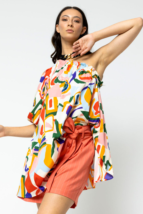 Multi One Shoudler Top | Women's Tops - Motto Fashions