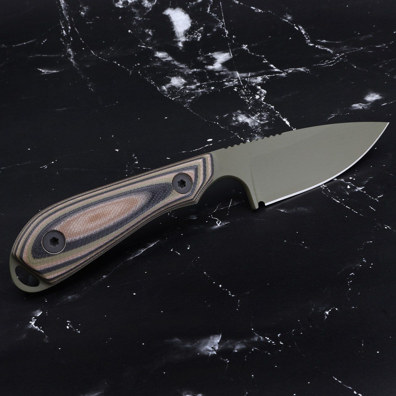 Custom M1 Caper - S90V - Earth Green PVD - Camo G10