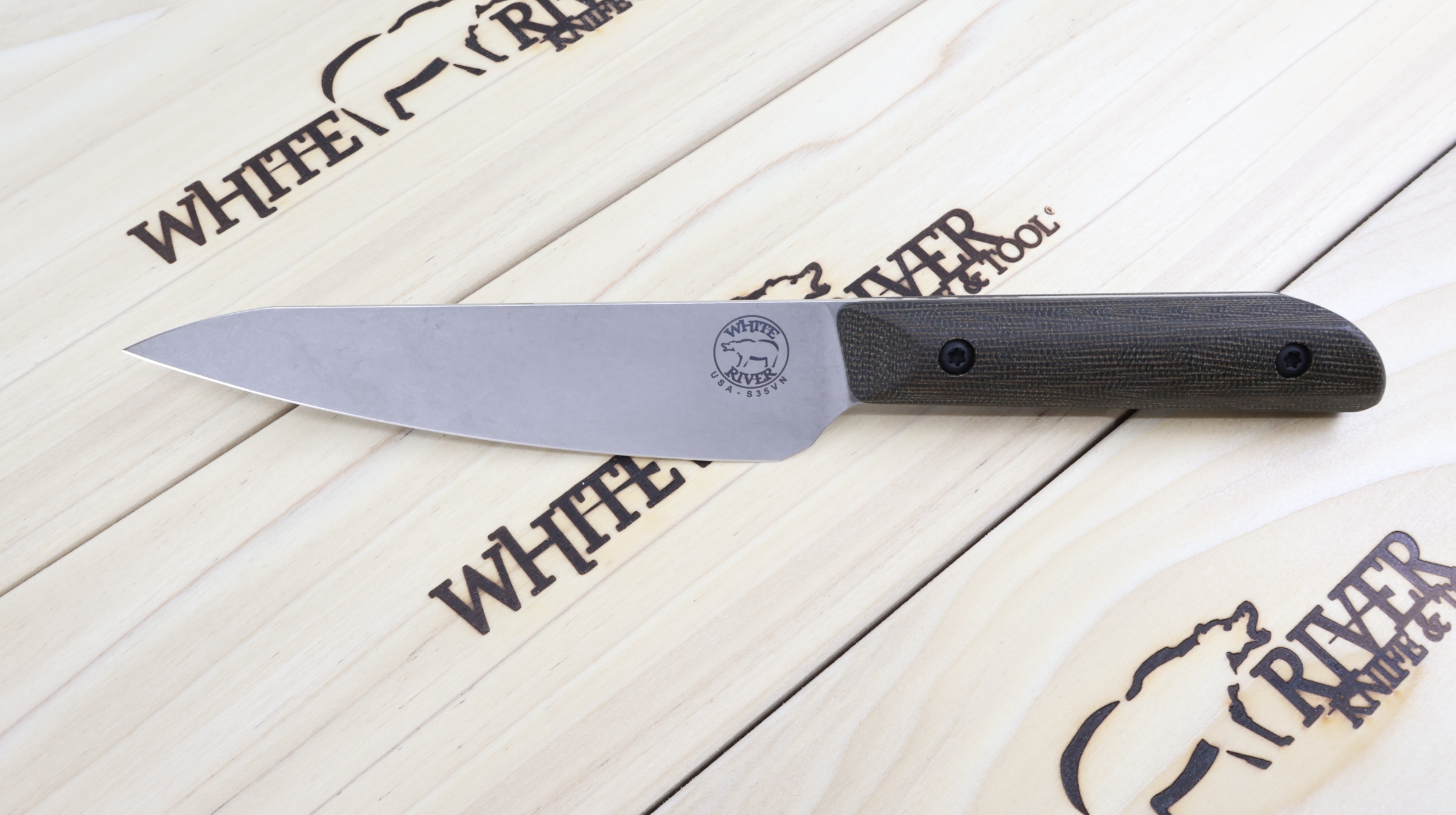 Custom Liong Mah Utility Knife - Olive Drab Micarta