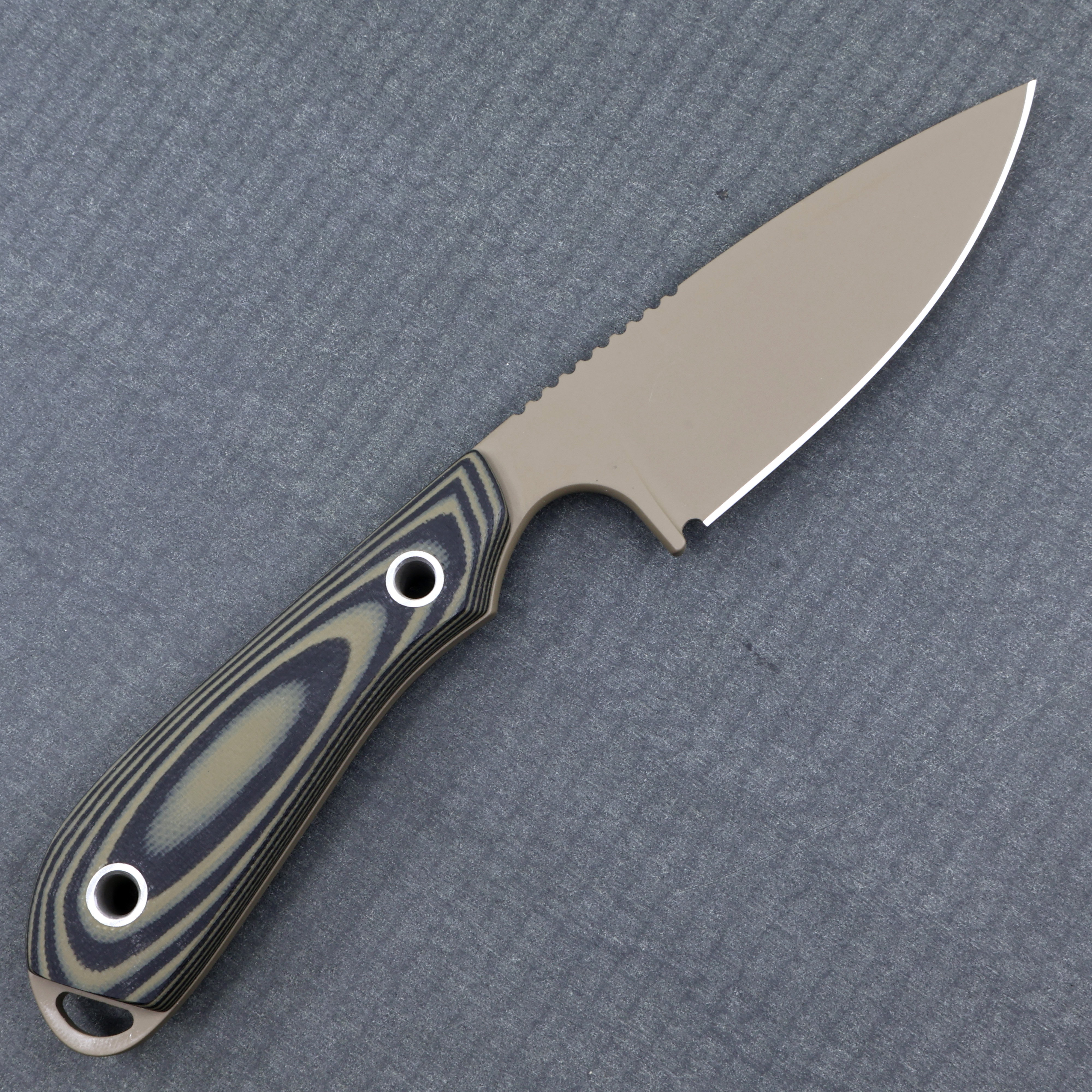 Custom M1 Caper - S90V - FDE PVD Coated - Black & O.D. Green G10