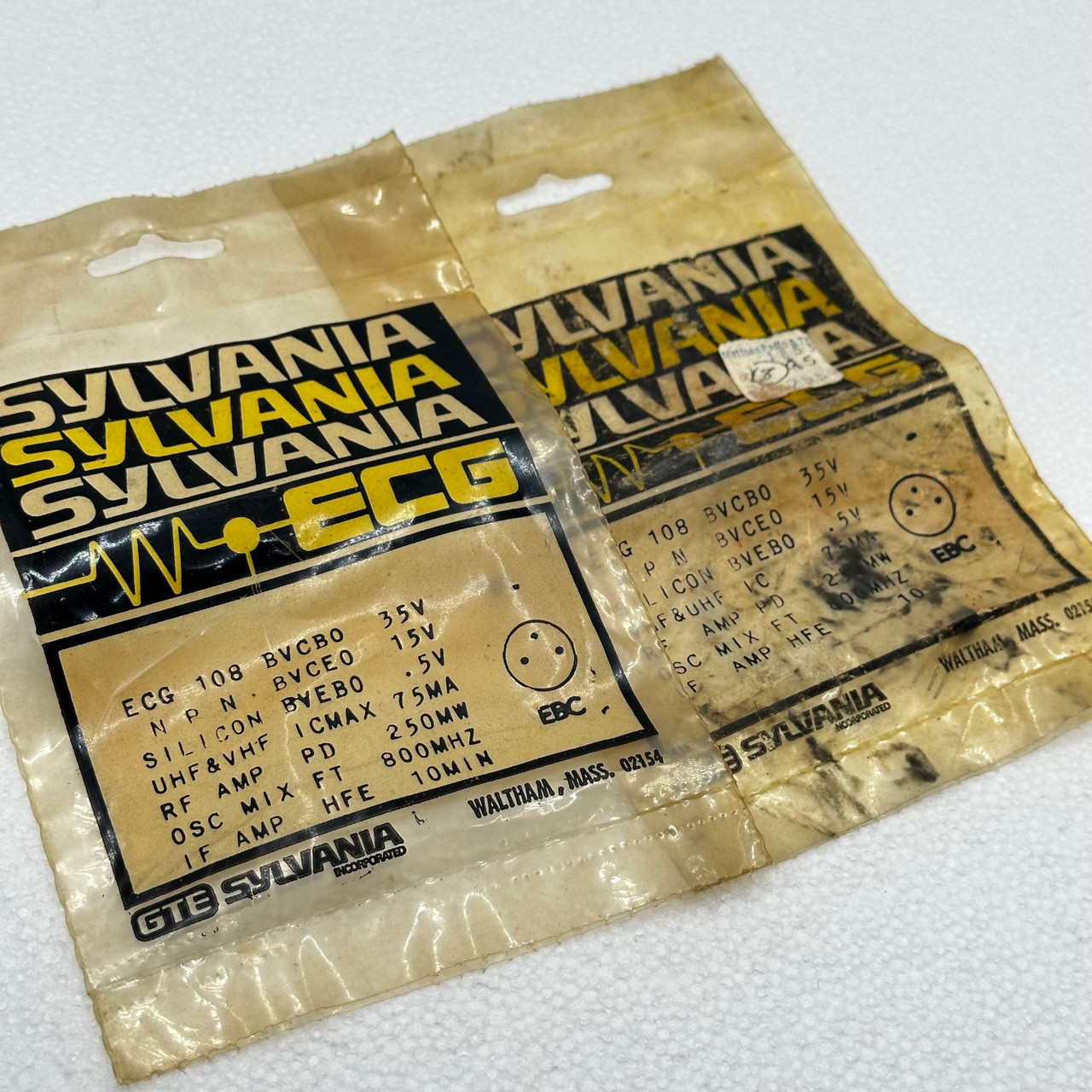 SET OF 2: Sylvania ECG-108 NPN Silicon Transistors - R&R - synthCube