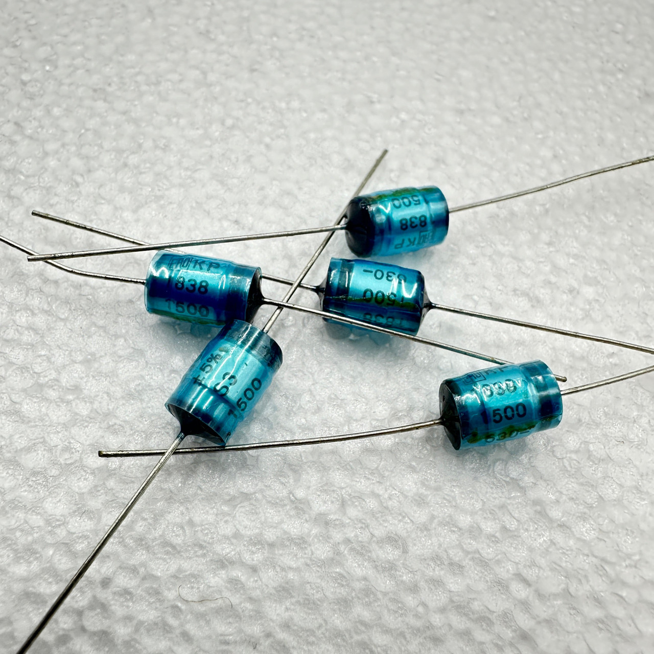 5 Pack ERO KP1838 1500pf 630v 5% Axial Polypropylene Capacitors