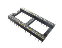 28-Pin Machine IC Socket Tin 15.24mm Wide - synthCube