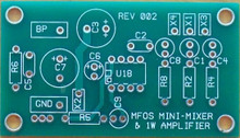 MFOS Mini-Mixer 1W Amp - PCB - synthCube