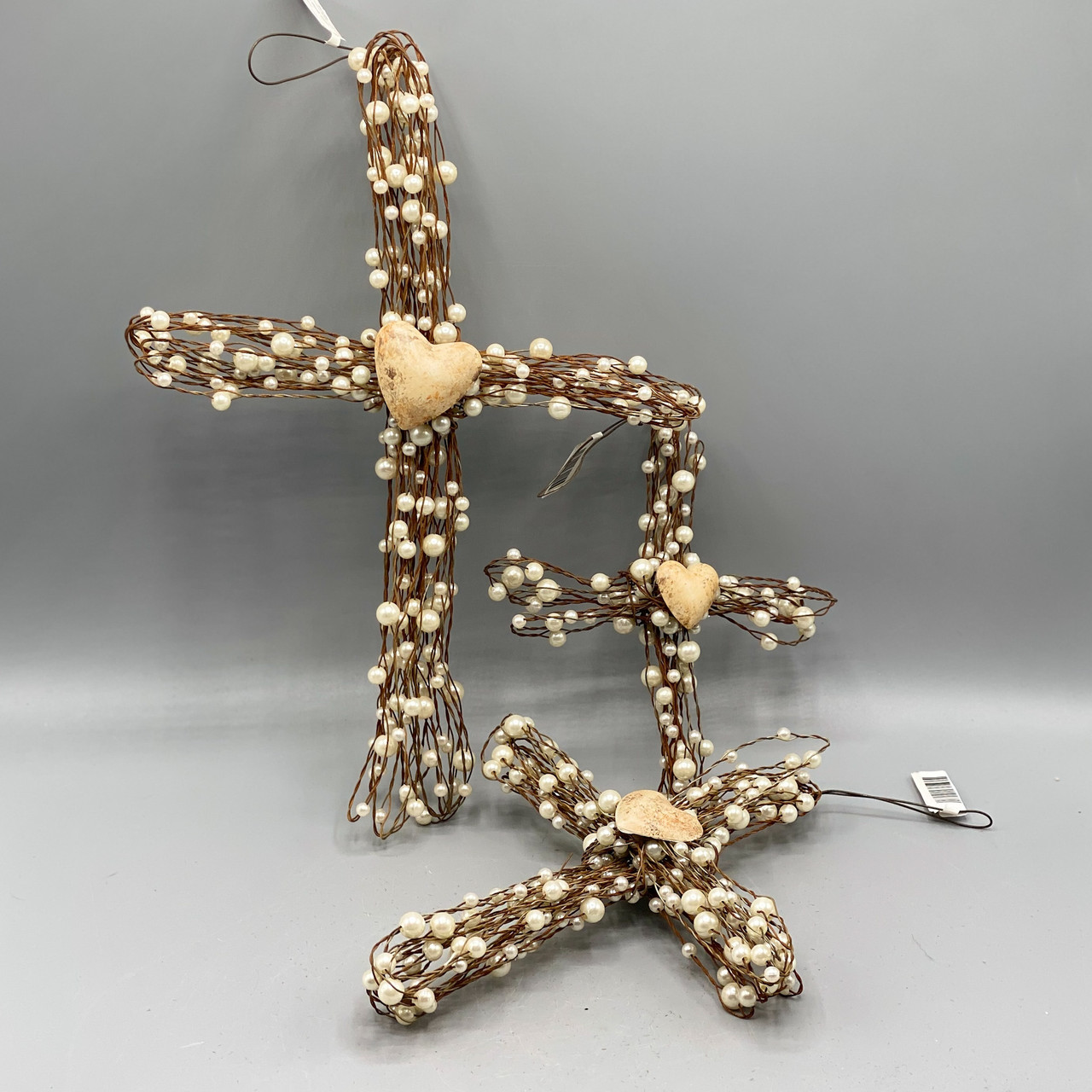 Metal Wire Cross Ornament - Ocean Springs Mercantile
