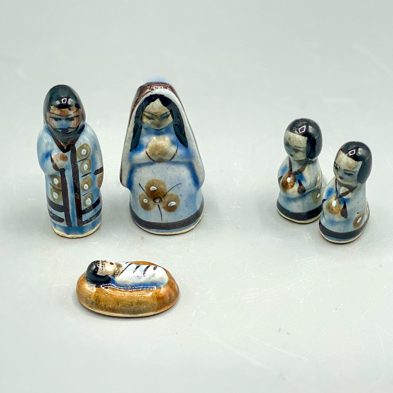 5 pc Vintage Pottery Nativity, Mexico - Ocean Springs Mercantile