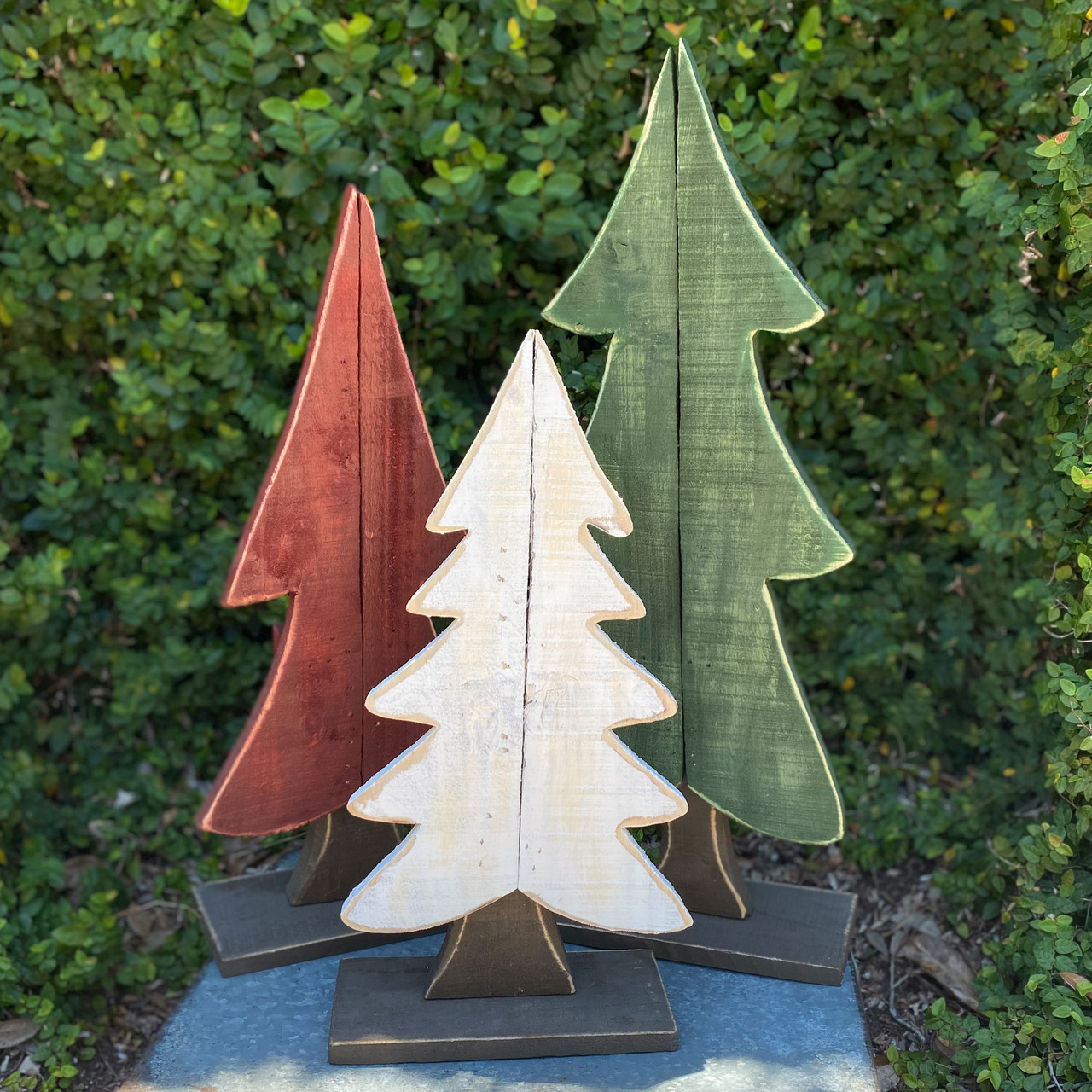 Painted Wooden Trees - Ocean Springs Mercantile