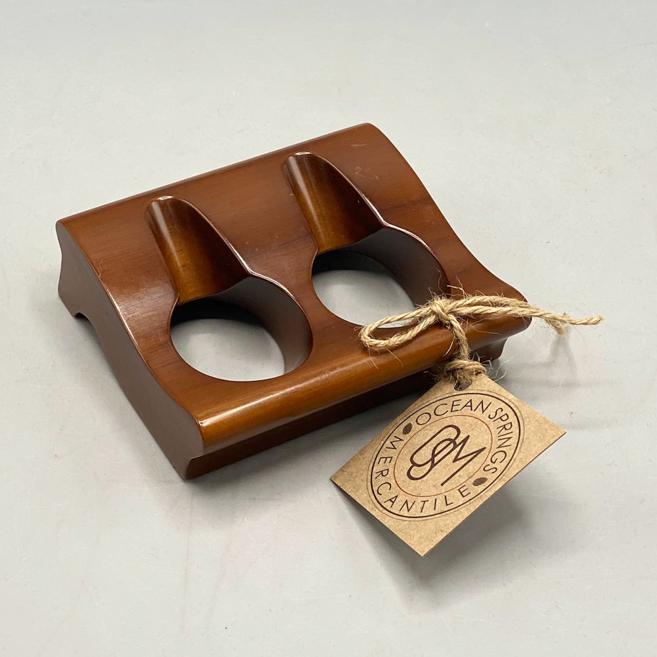 Vintage Dunhill Wood 2 Pipe Rest - Ocean Springs Mercantile