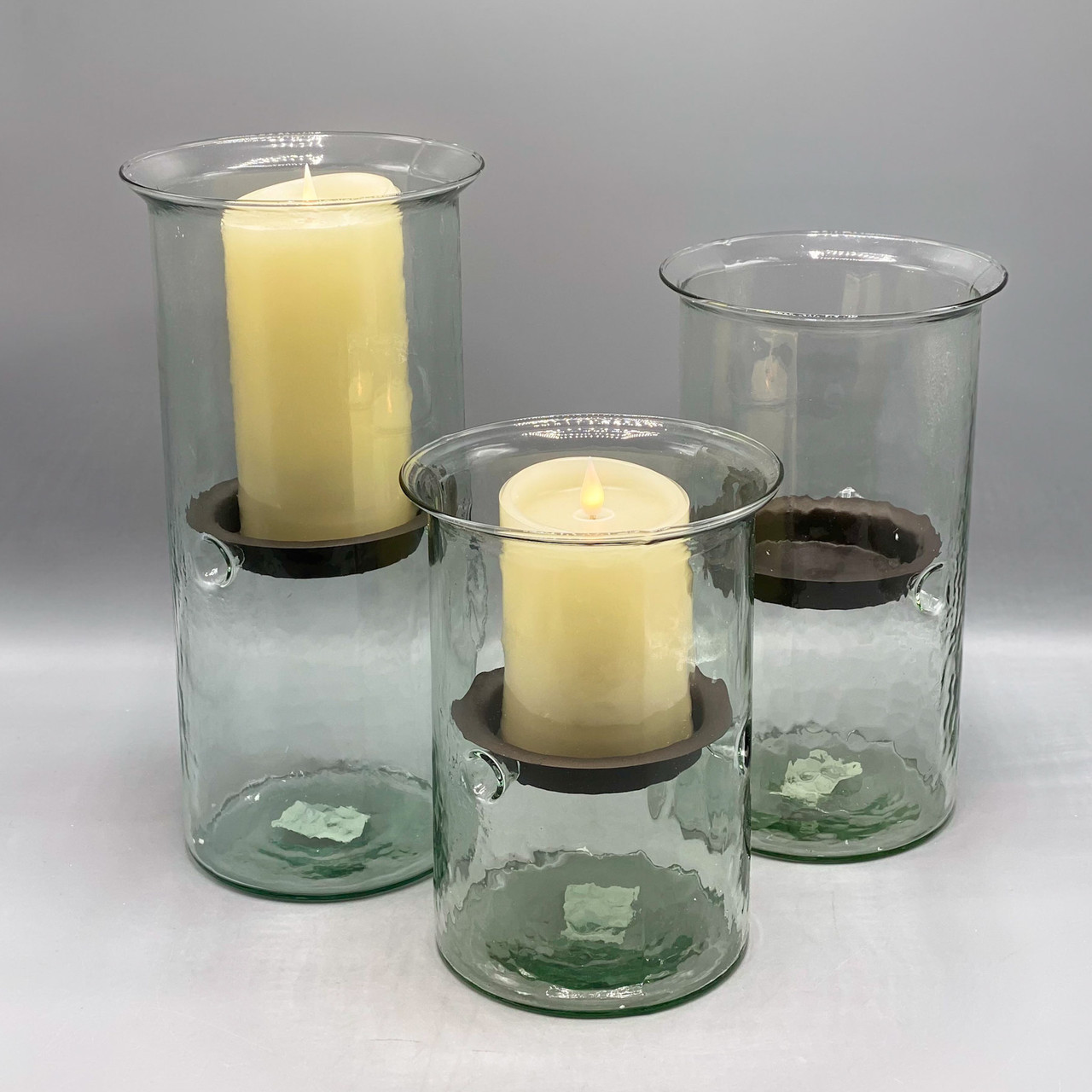 Mini Glass Candle Cylinder - Ocean Springs Mercantile