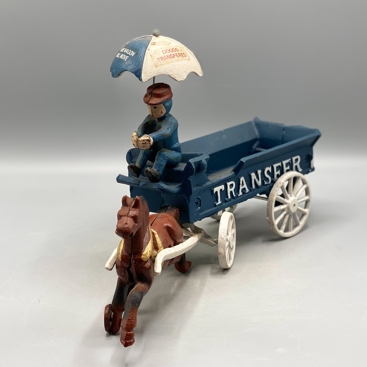 Cast Iron Horse & Transfer Wagon - Ocean Springs Mercantile