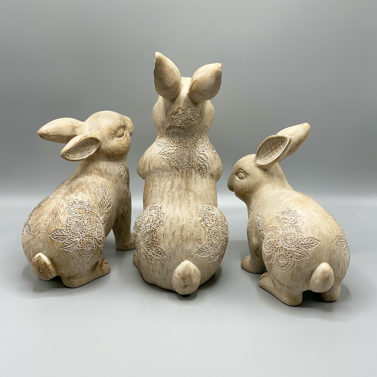 Decorated Bunny Statue - Ocean Springs Mercantile