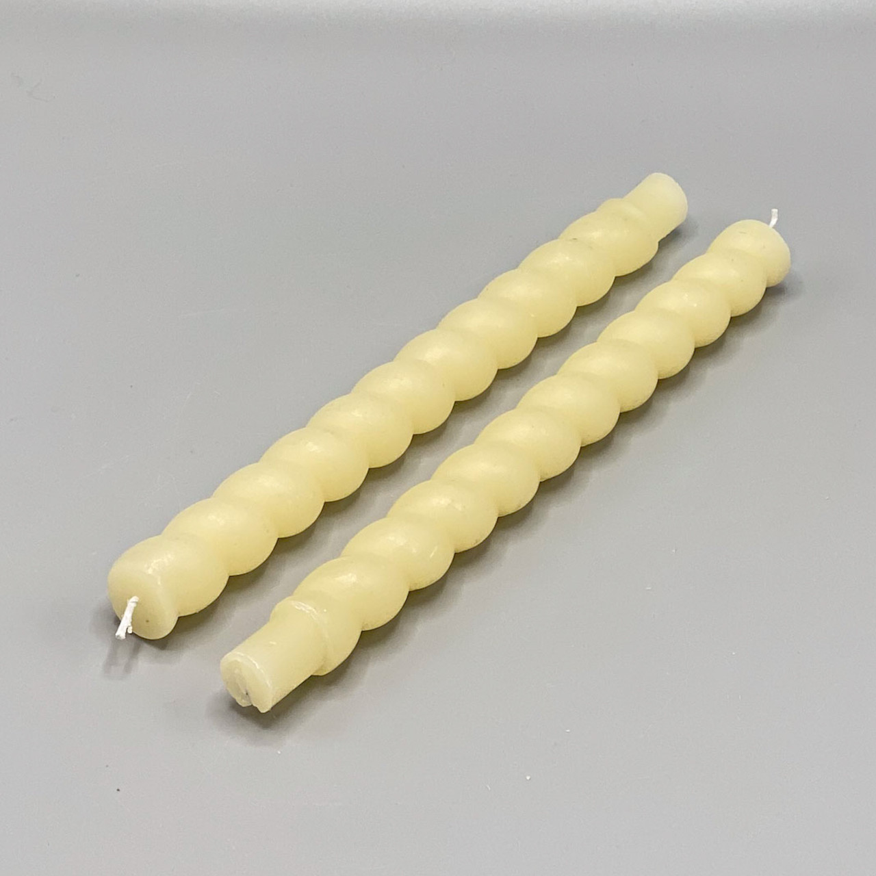 Set of 2 Cream Twisted Taper Candles - Ocean Springs Mercantile