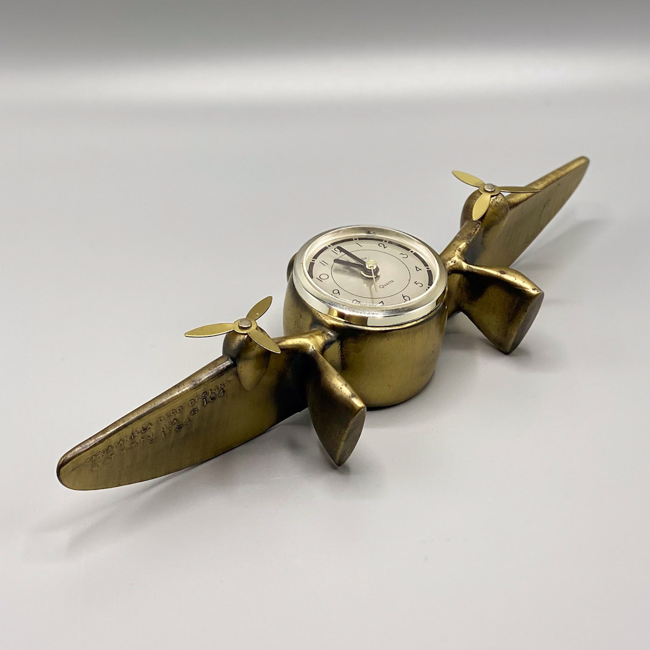 Vintage Sarsaparilla Propeller Prop Airplane Clock - Ocean Springs ...