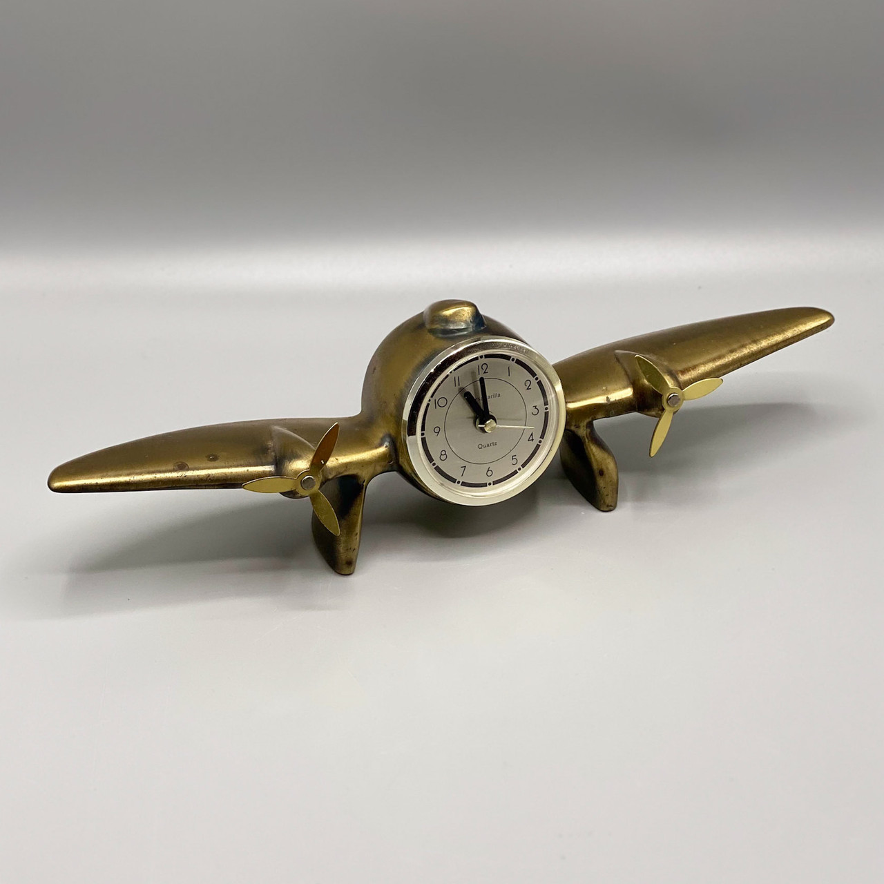 Vintage Sarsaparilla Propeller Prop Airplane Clock - Ocean Springs ...