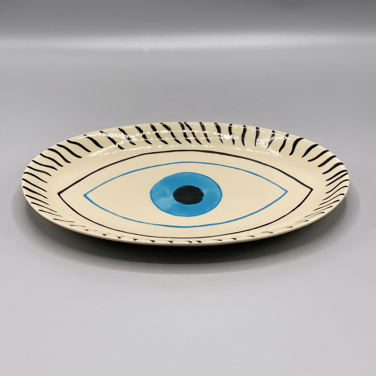 Stoneware Evil Eye Plate - Ocean Springs Mercantile