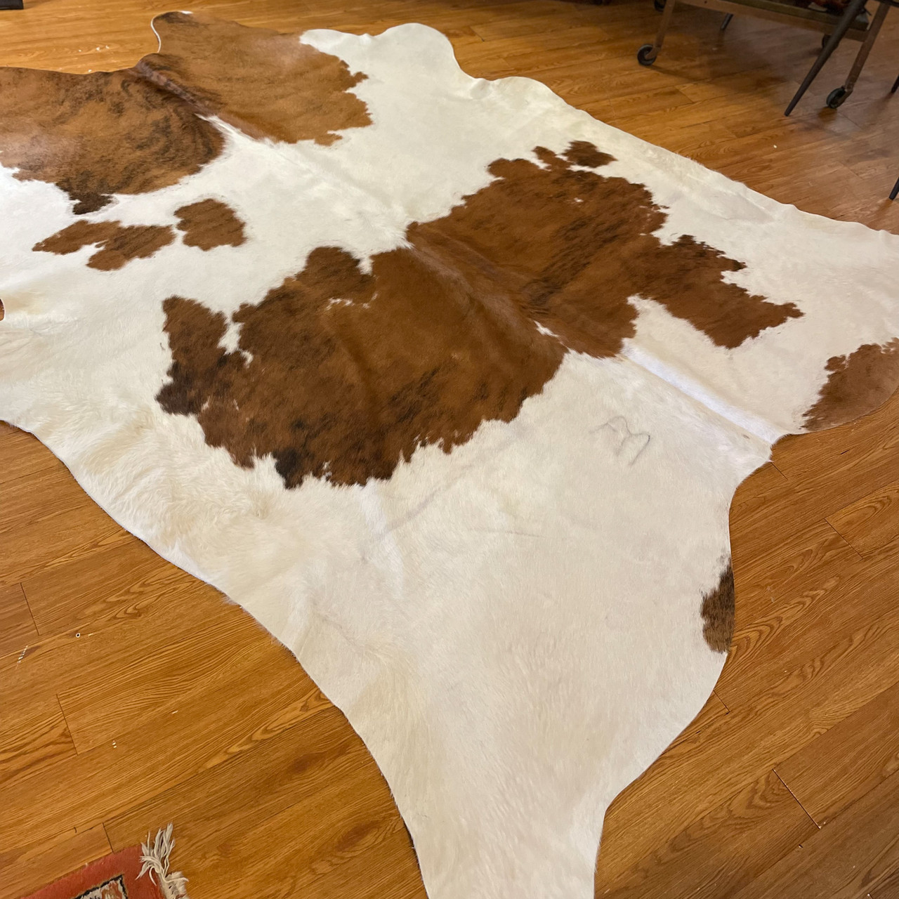 White & Camel Brindle Cowhide Rug - Ocean Springs Mercantile