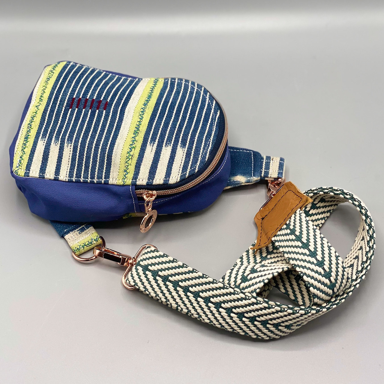 Handmade Mini Sling w/West African Indigo - Ocean Springs Mercantile