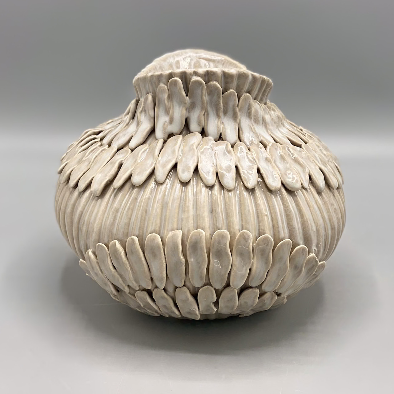 Ceramic Feather Vase - Ocean Springs Mercantile