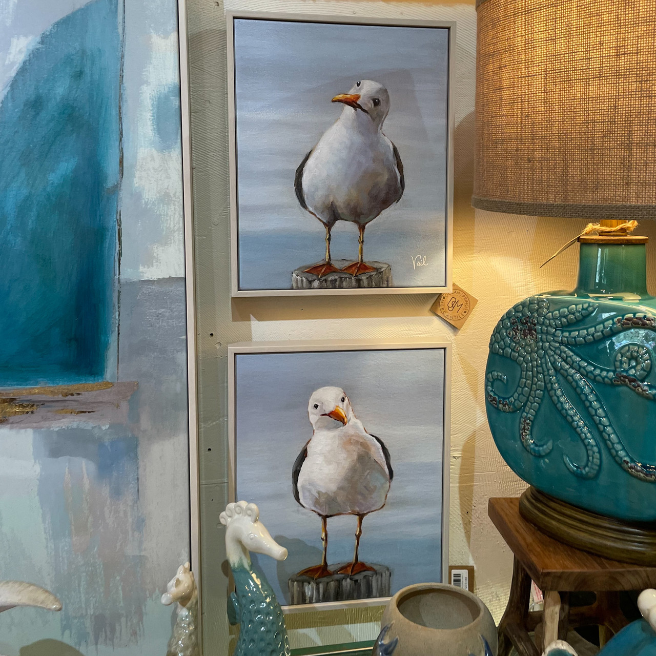 Questioning Seagull Canvas - Ocean Springs Mercantile