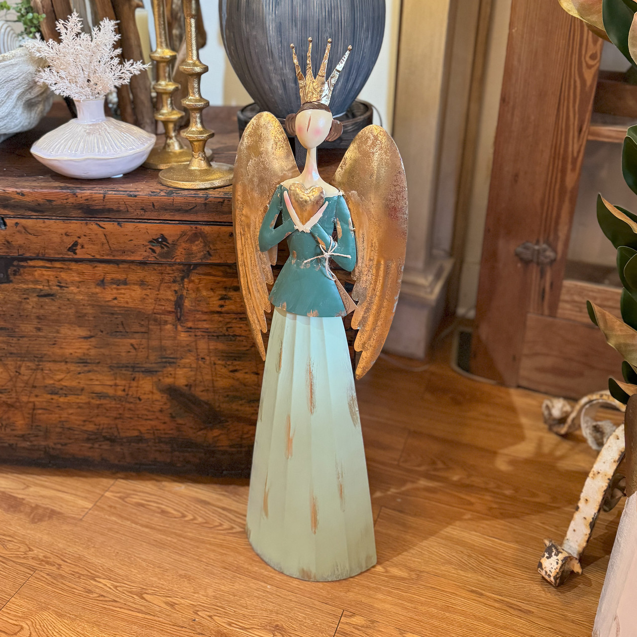 Painted Metal Angel - Ocean Springs Mercantile